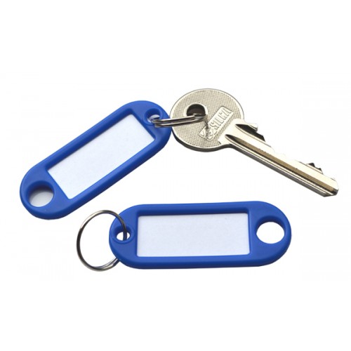 Blue Plastic Key Tag